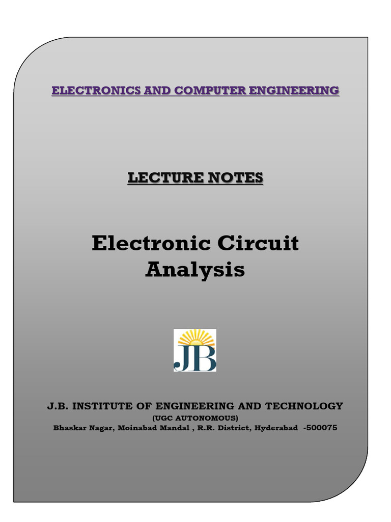Eca Notes Final | PDF | Amplifier | Electrical Impedance