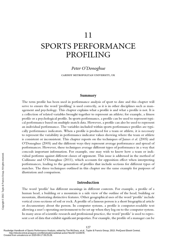 Sport Performance Profiling | PDF | Quantile | Median Sport Performance Profiling | PDF | Quantile | Median