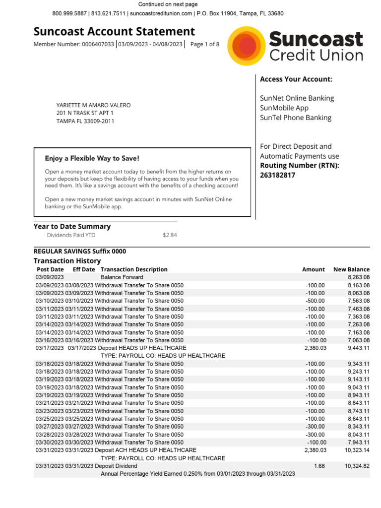 4 - 8 Bank Statement | PDF | Debit Card | Cash