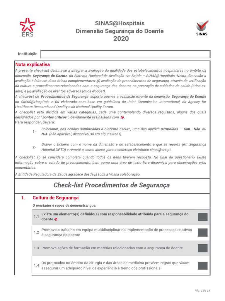 Checklist-Segurança-2020 - Vsitecheck-List Procedimentos de Segurança ...
