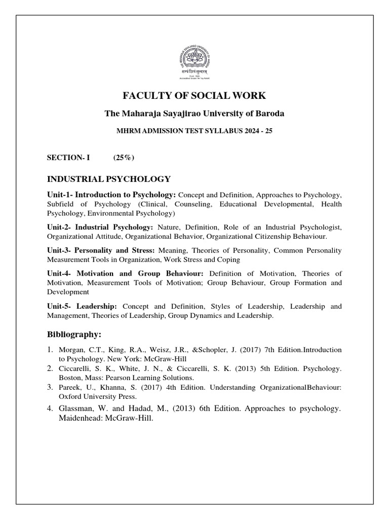 MHRM Entrance Exam Syllabus 2024-25 | PDF | Labour Economics | Economics