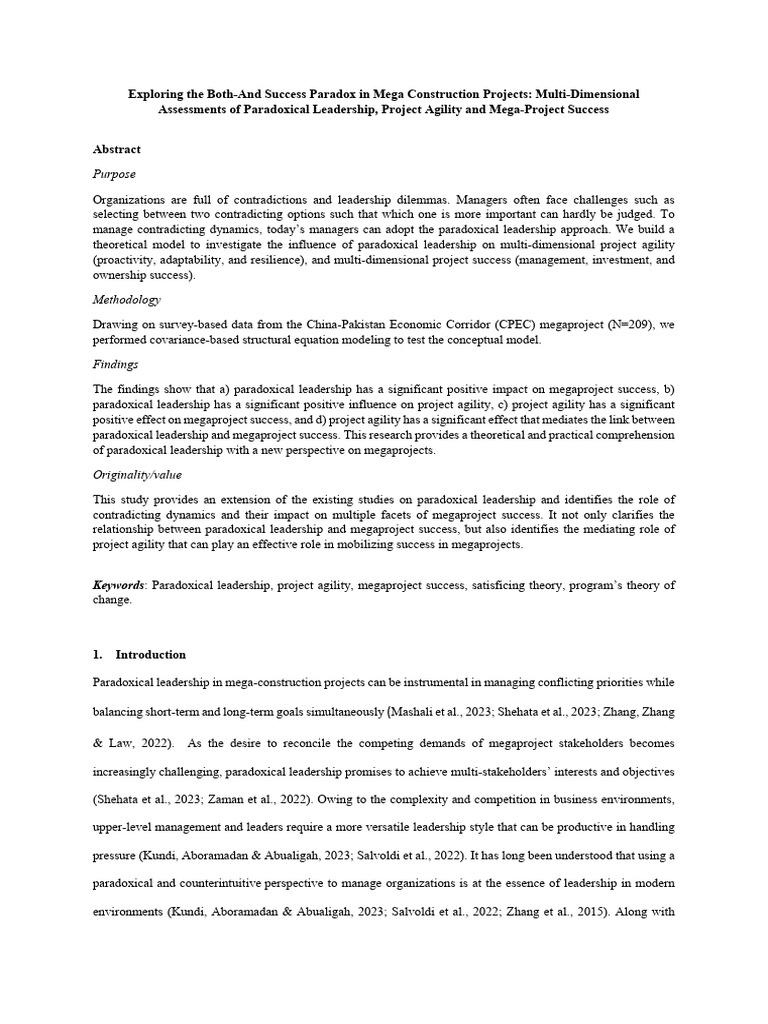 Florez Perez - Exploring The Both-And Success Paradox in Mega ...