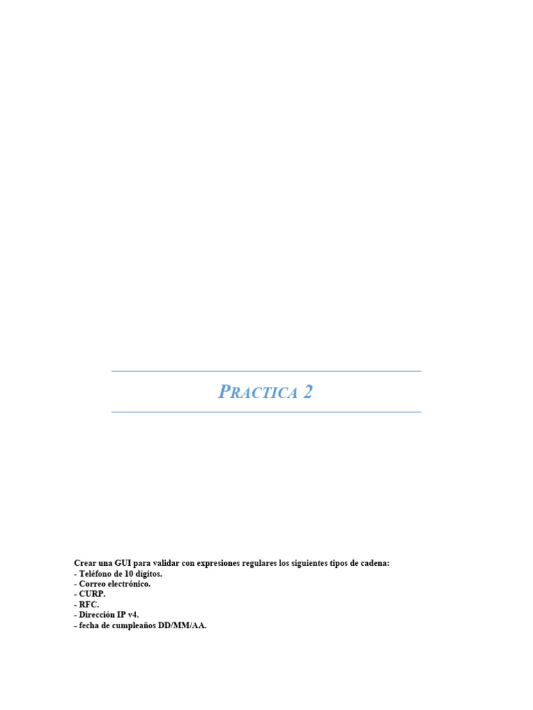 Validaciones | PDF | Ventana (informática) | Expresión regular