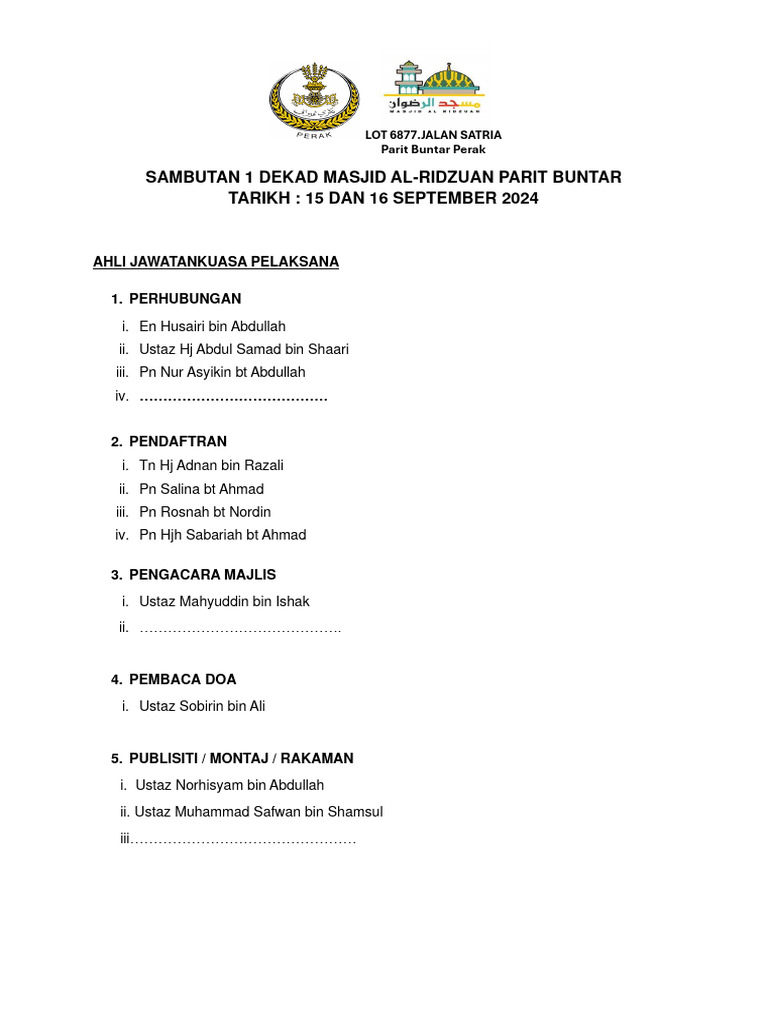 Sambutan 1 Dekad | PDF