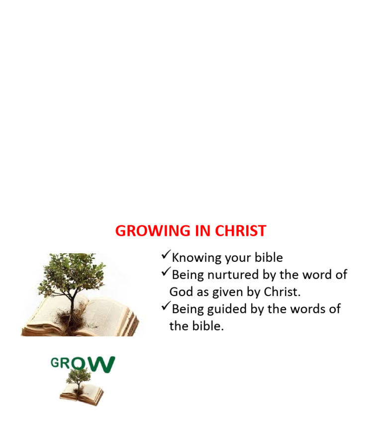 Growing in Christ | PDF