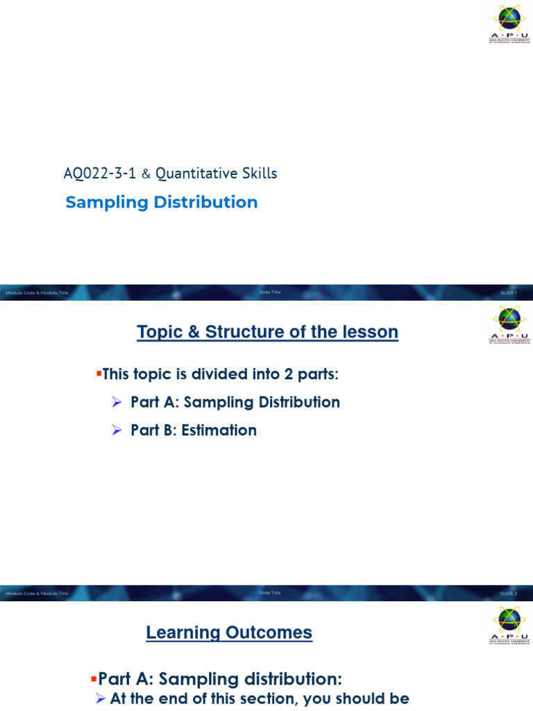 Understanding Sampling Distributions | PDF | Standard Error | Statistics