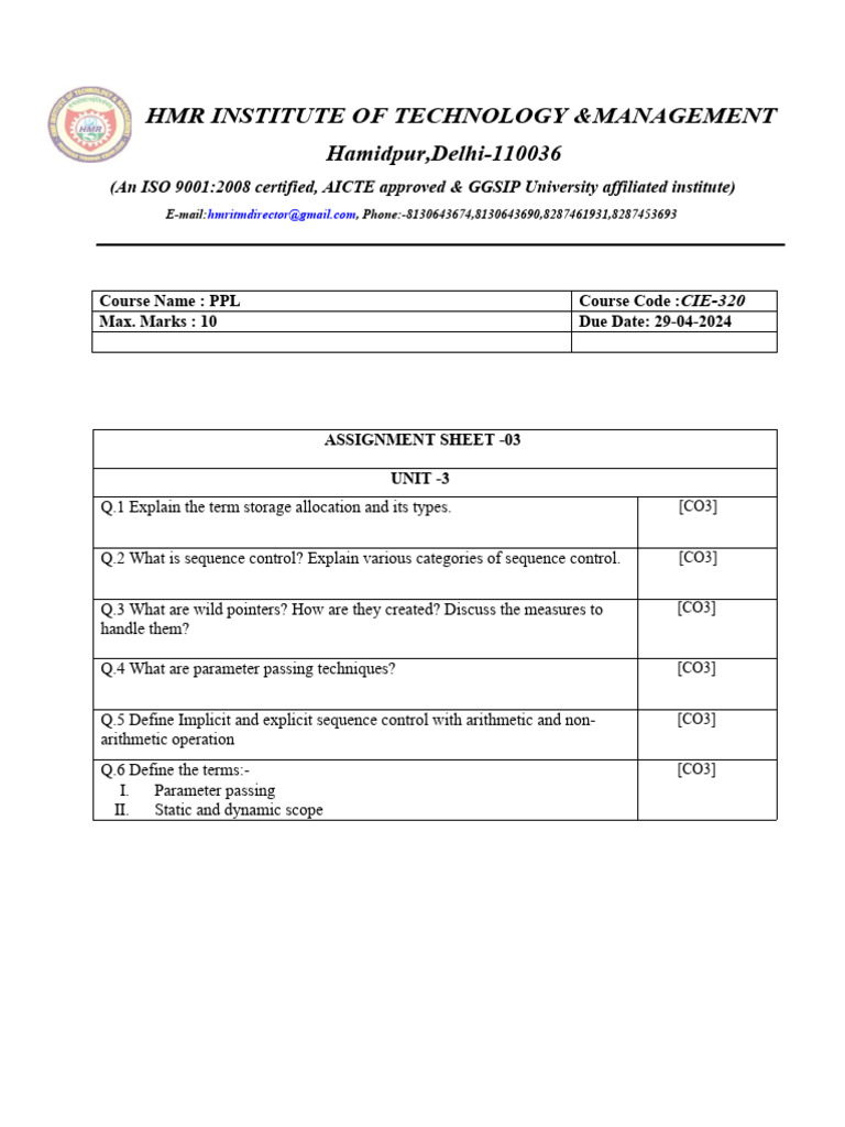 Ppl Assignment 34 Pdf Pointer Computer Programming Computer Programming 