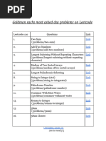 50 Leetcode Problems To Practice | PDF