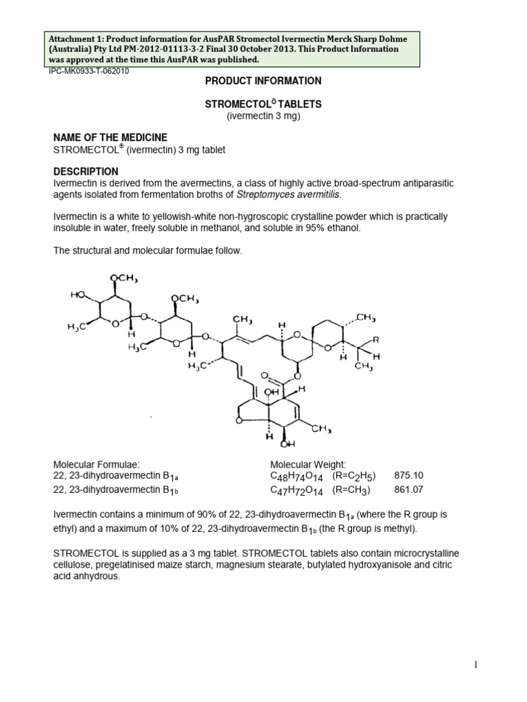 Auspar Ivermectin 131030 Pi | PDF | Dose (Biochemistry) | Chemistry
