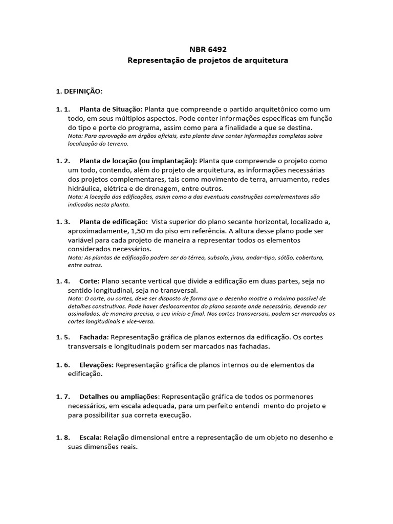 NBR 6492: Projetos de Arquitetura 2023 | PDF | Construção