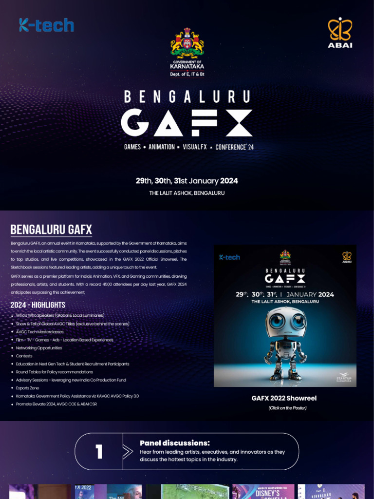 GAFX 2024: Bengaluru Animation & VFX Event | PDF