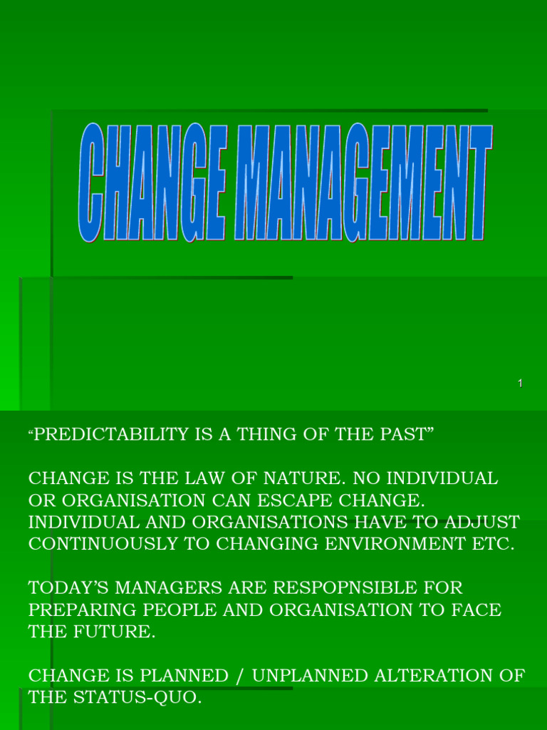 Change Management | PDF | Change Management | Motivation