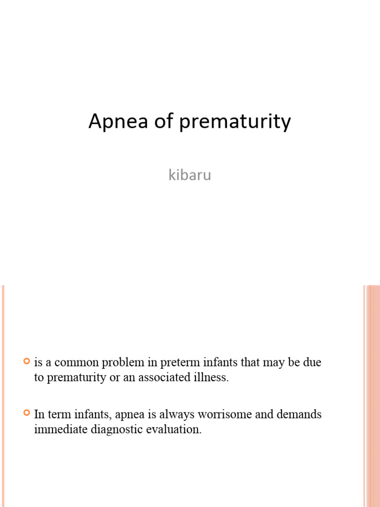 Apnea of Prematurity | PDF | Apnea | Human Diseases And Disorders