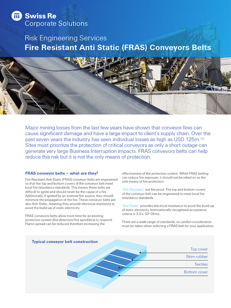 Fire Resistant Anti Static Factsheet | PDF | Belt (Mechanical) | Fires