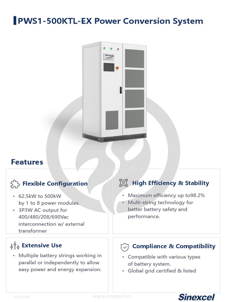 Pws1 500ktl Ex Datesheet | PDF | Alternating Current | Physical Quantities