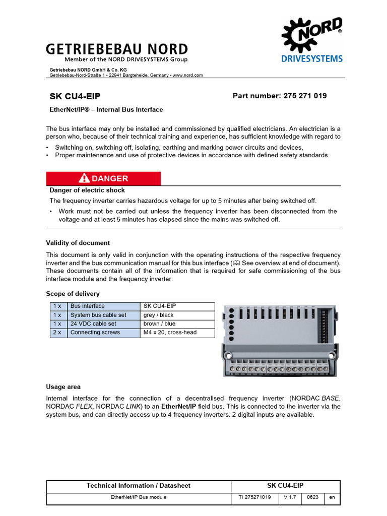 Ti 275271019 SK Cu4 Eip en 0623 EtherNet | PDF | Power Inverter ...