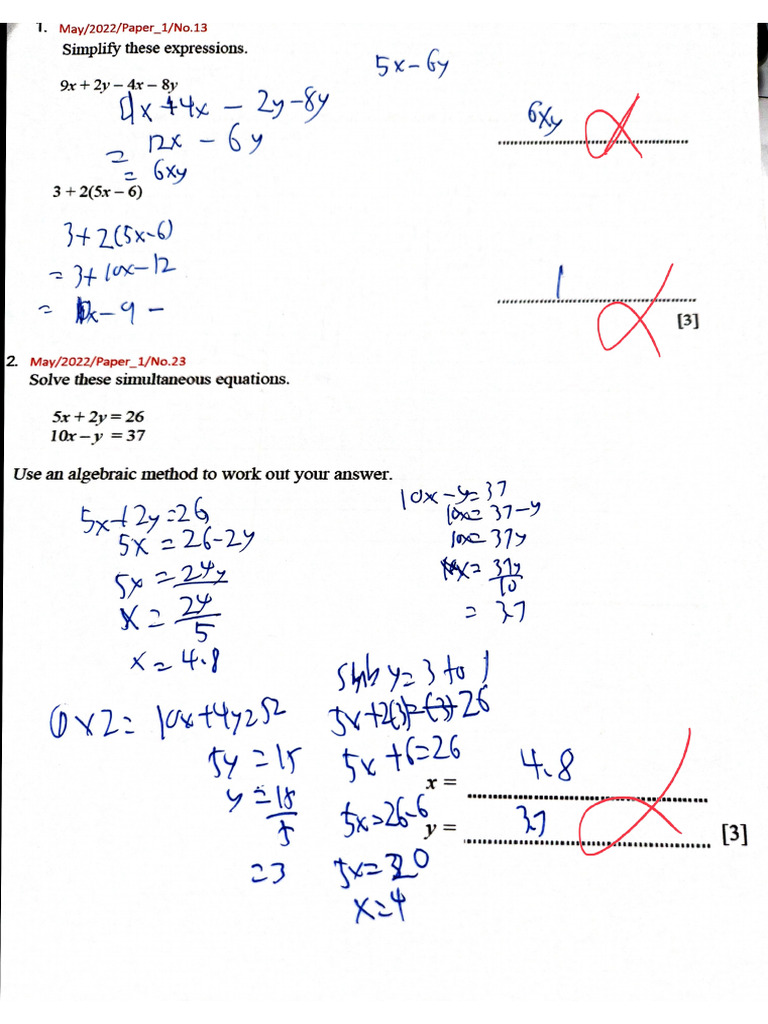 Expressions, Equations and Inequalities HW | PDF