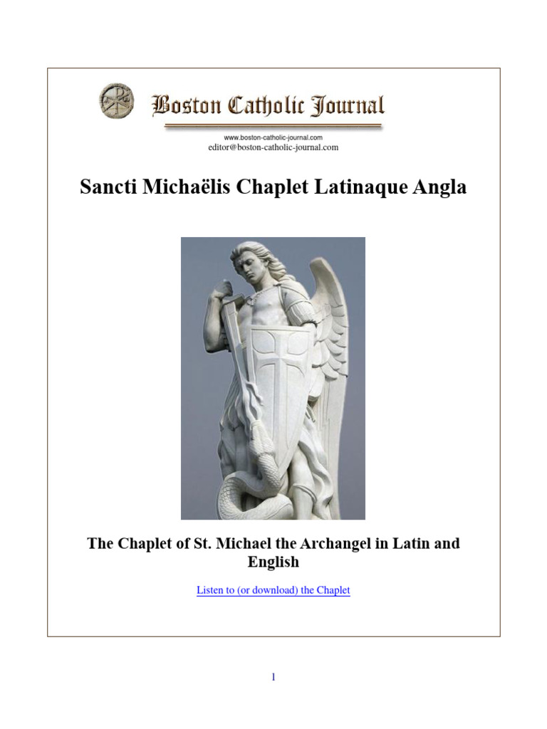 The Chaplet of ST Michael The Archangel in Latin and English | PDF