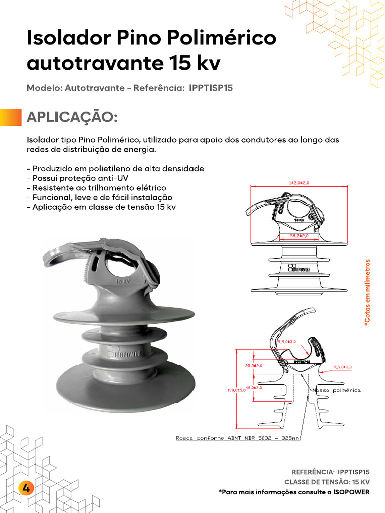Isolador-Pino-Polimerico-15kv-Autotravante | PDF
