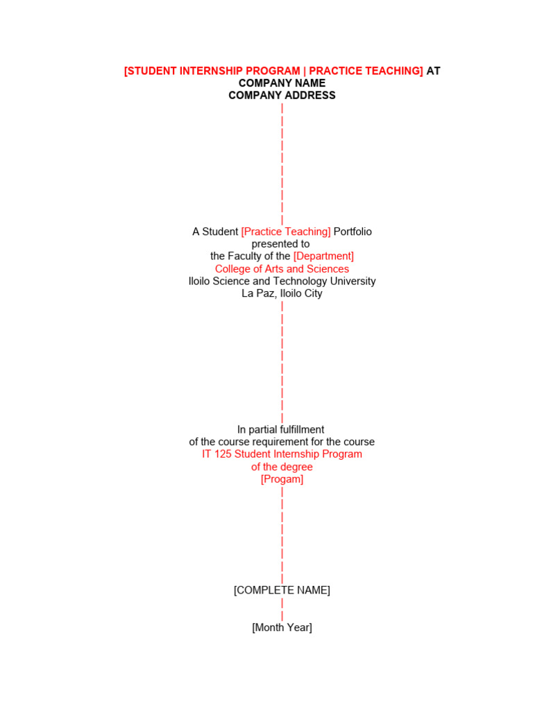 SIP Logbook Cover and Inclusions | PDF | Internship | Job Hunting