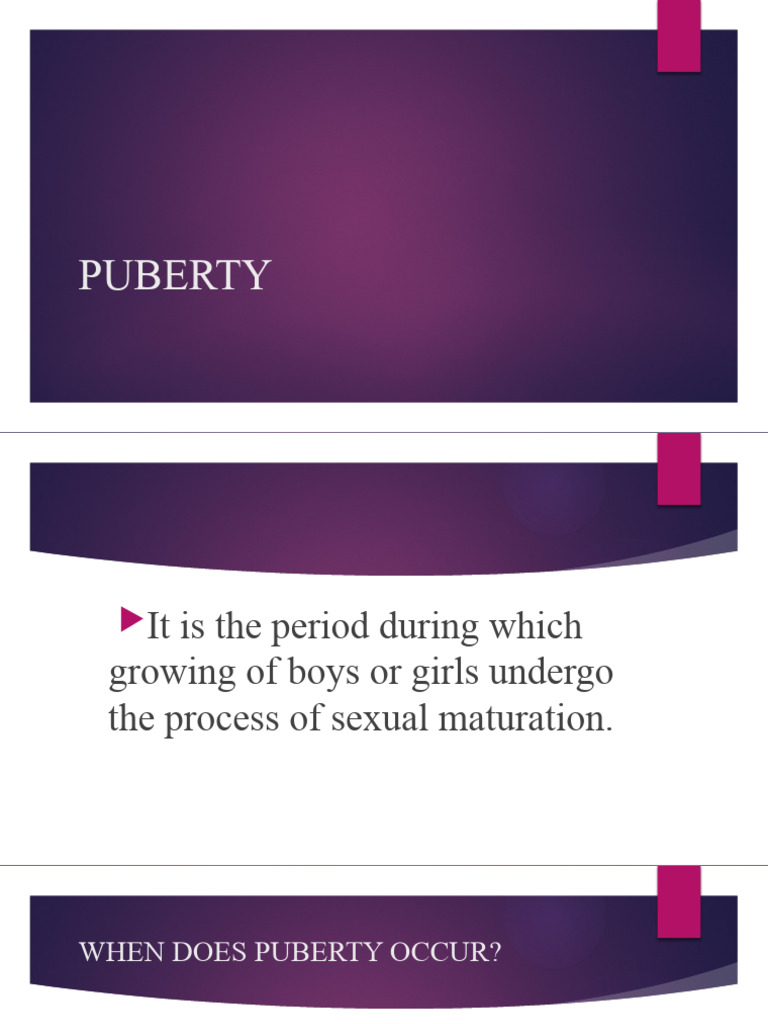 PUBERTY | PDF | Puberty | Endocrine System