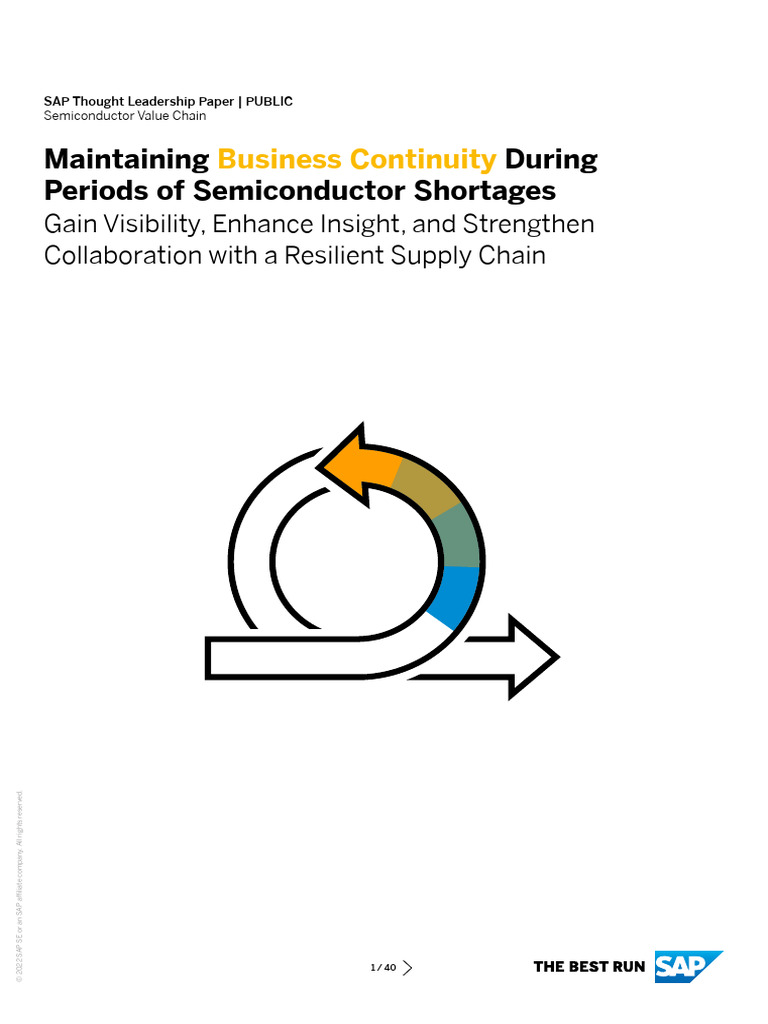 Maintaining Business Continuity During Periods of Semiconductor ...