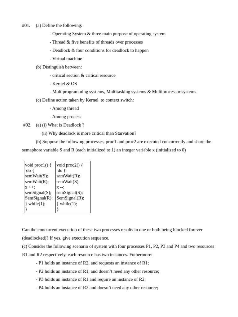 Software Q Ns | PDF | Process (Computing) | Thread (Computing)