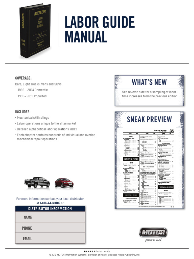 2014 Labor Guide | PDF | Car | Automotive Technologies