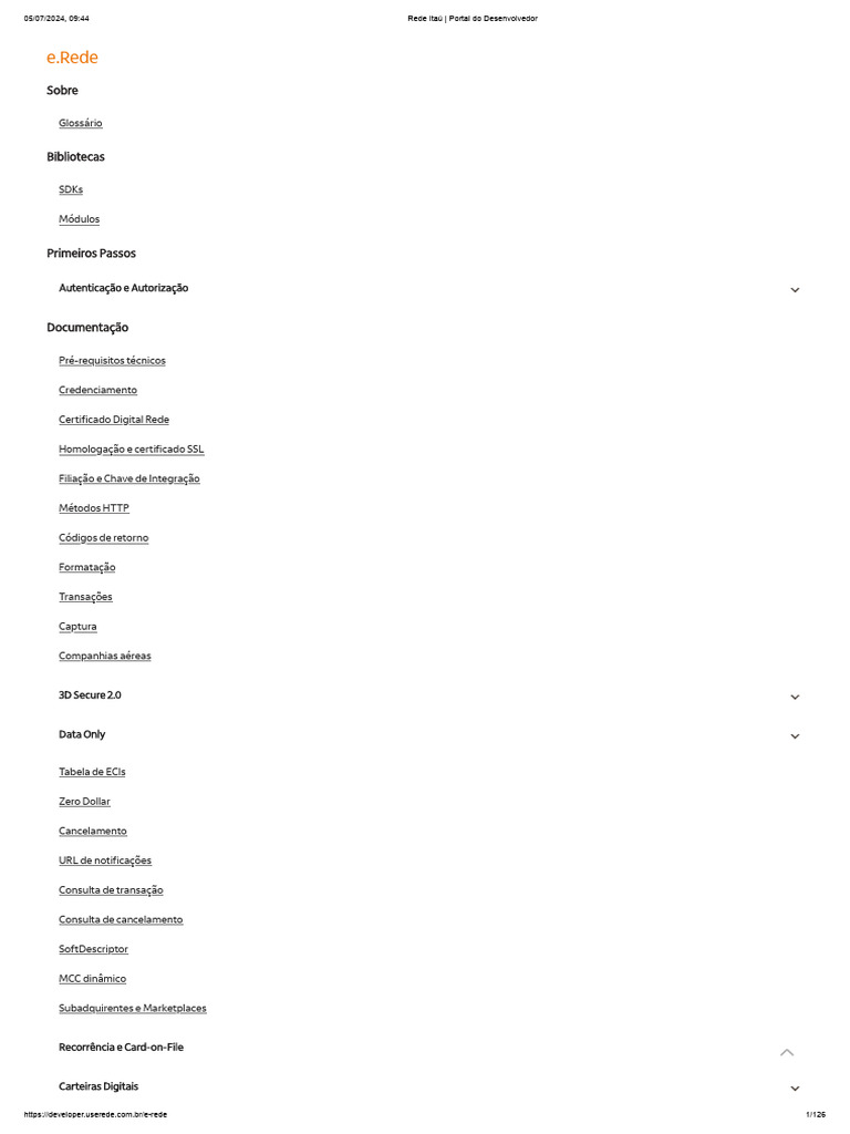 Rede Itaú - Portal Do Desenvolvedor | PDF | Cartão de crédito | Rede de ...