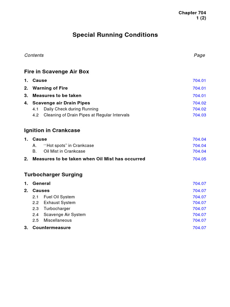 Special Running Conditions: Fire in Scavenge Air Box | PDF | Internal ...