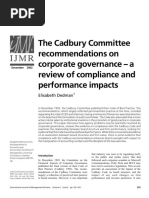 Cadbury Committee Report on Governance | PDF | Board Of Directors ...