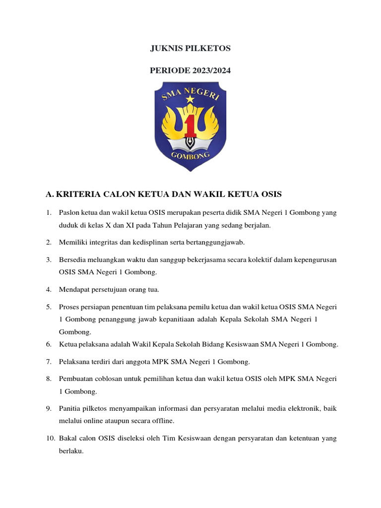 Juknis Pilketos 2023-2024. | PDF | Ilmu Sosial