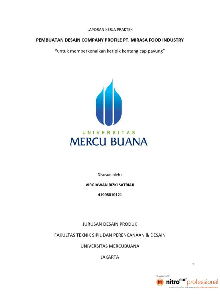Laporan Kerja Praktek Virgiawan Rizki S | PDF