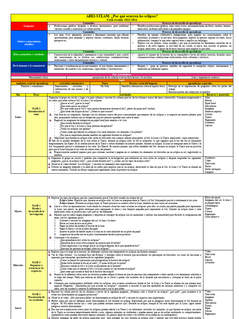 Proyecto Por Qué Ocurren Los Eclipses | PDF | Eclipse | Luna