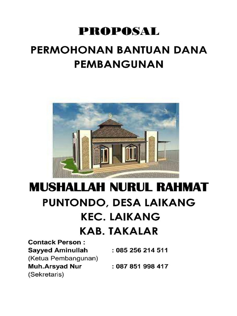 Proposal Mushollah | PDF