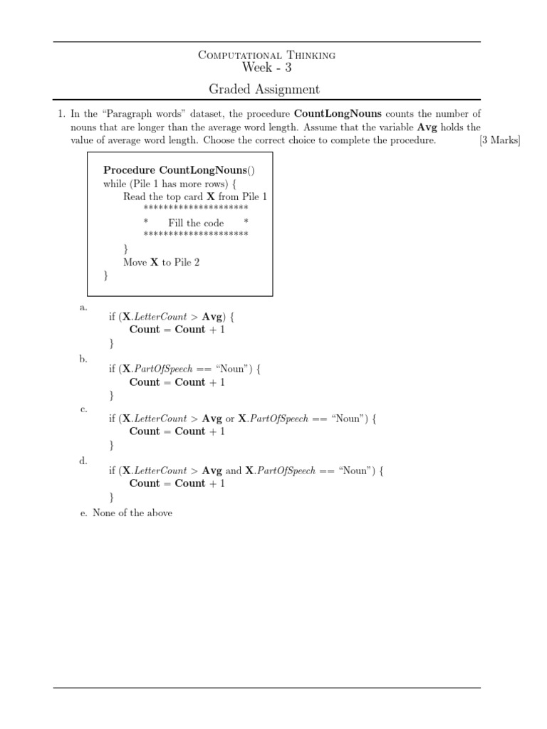 Week 3 - Graded Assignment | Download Free PDF | Computer Programming ... Week 3 - Graded Assignment | Download Free PDF | Computer Programming ...