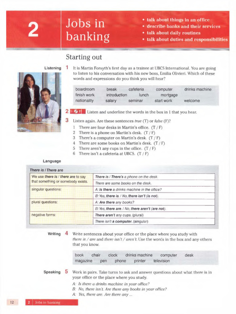 English For Banking & Finance 1 UNIT 2 | PDF | Syntax | Language Families