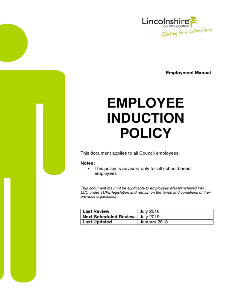 Employee Induction Policy | Download Free PDF | Employment ...