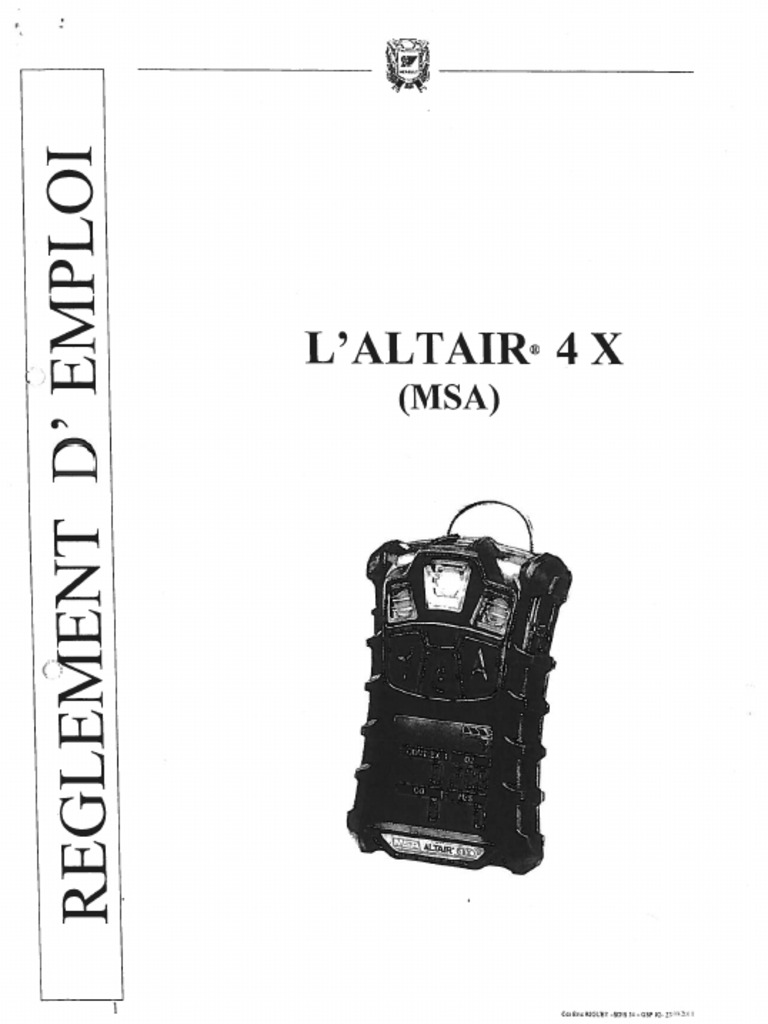 MSA Altair 4X | PDF