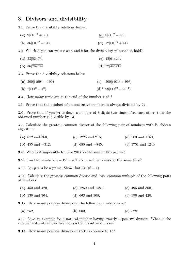 Exercises 3 | PDF | Applied Mathematics | Mathematics