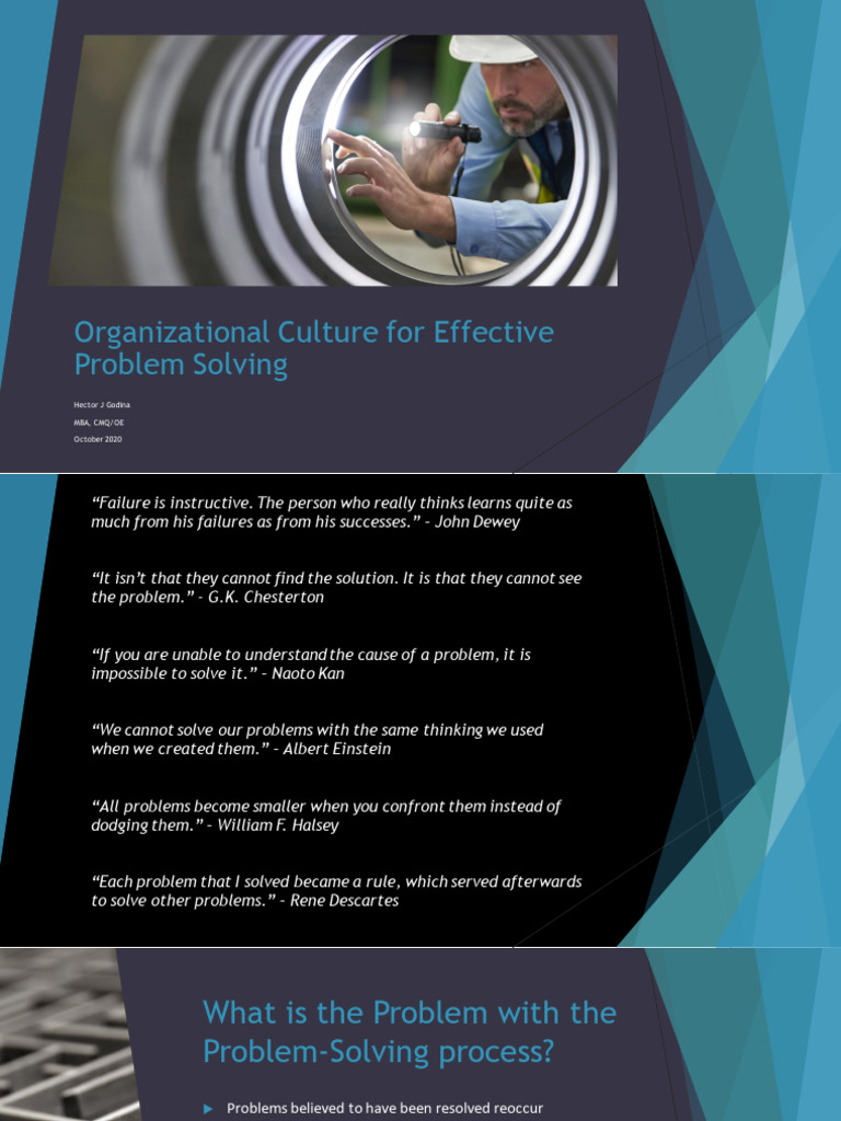 Effective Problem Solving Culture - Rev.10022020 | PDF | Leadership | Risk