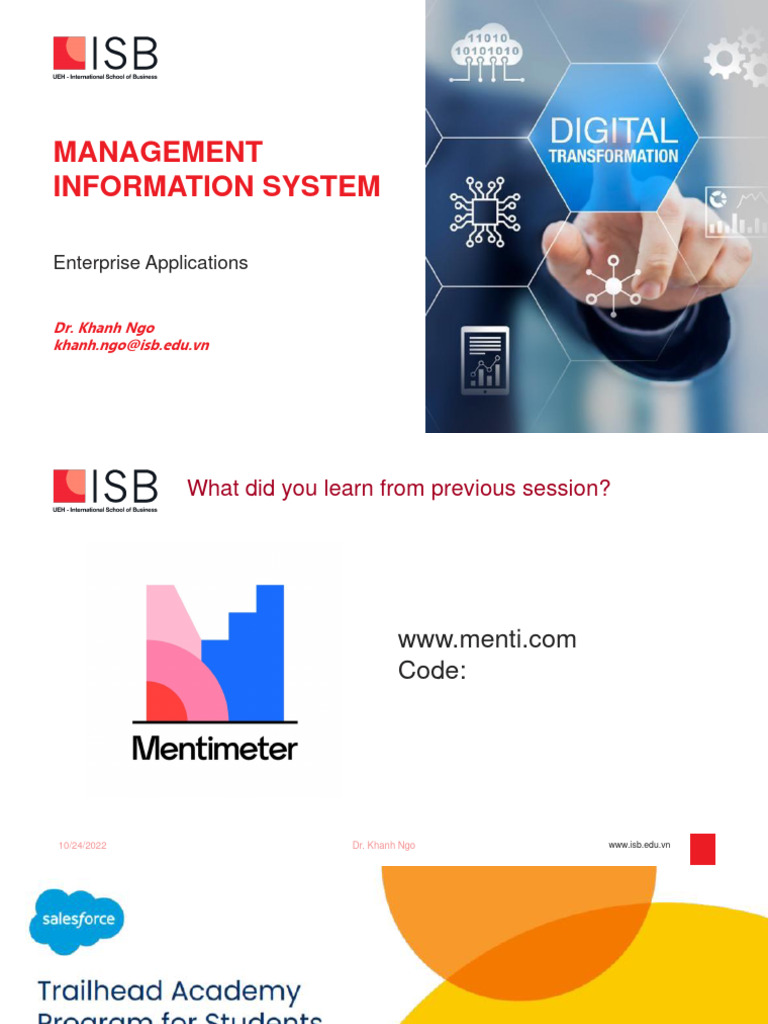 Session 6 - Enterprise Applications | PDF | Enterprise Resource ...
