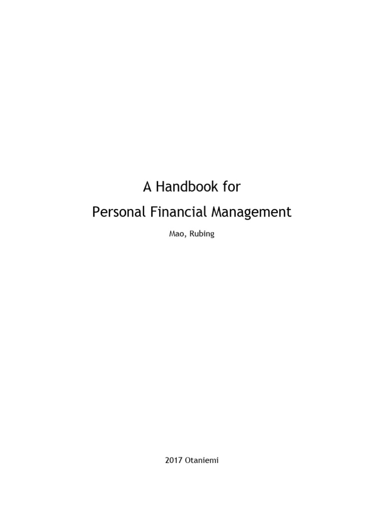 Handbook On Personal Financial Management | PDF | Financial Risk ...