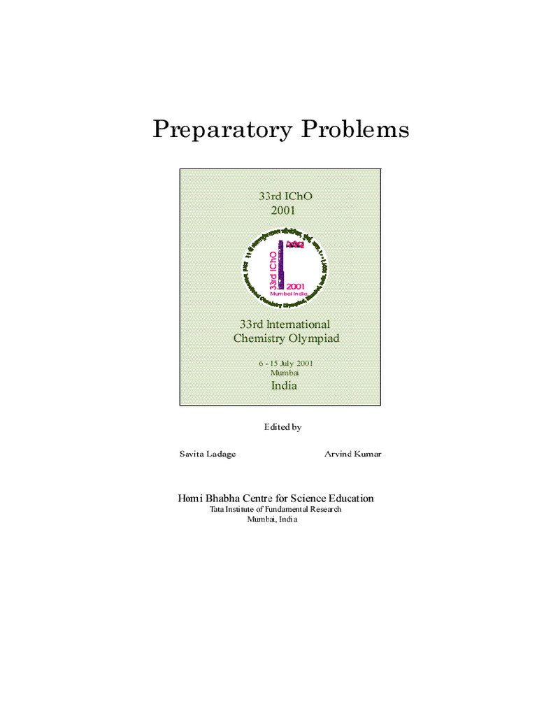33rd ICHO Preparatory | PDF | Phase (Matter) | Gases