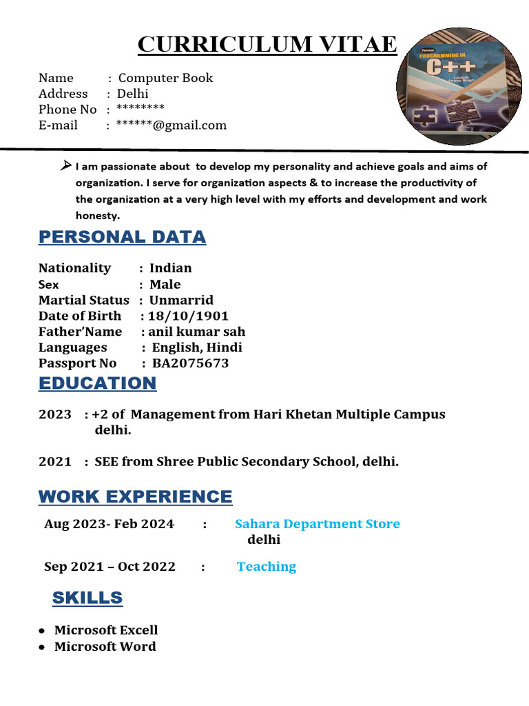 CV Sample | PDF