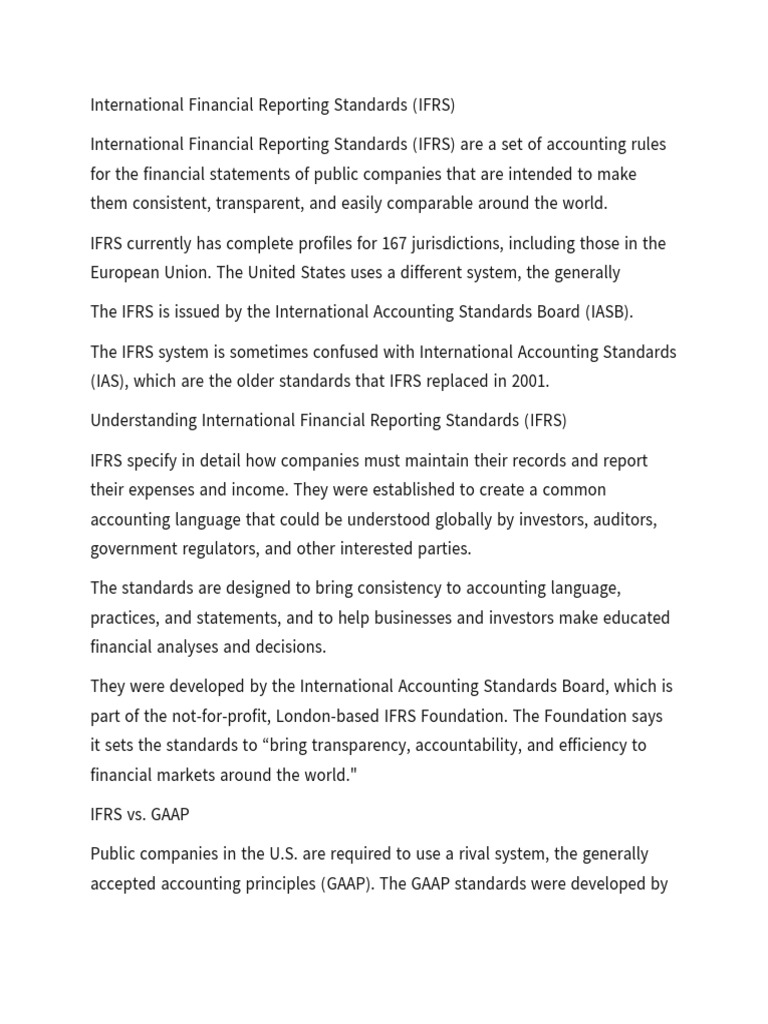 Breakthrough International Financial Reporting Standards | PDF | International Financial ...