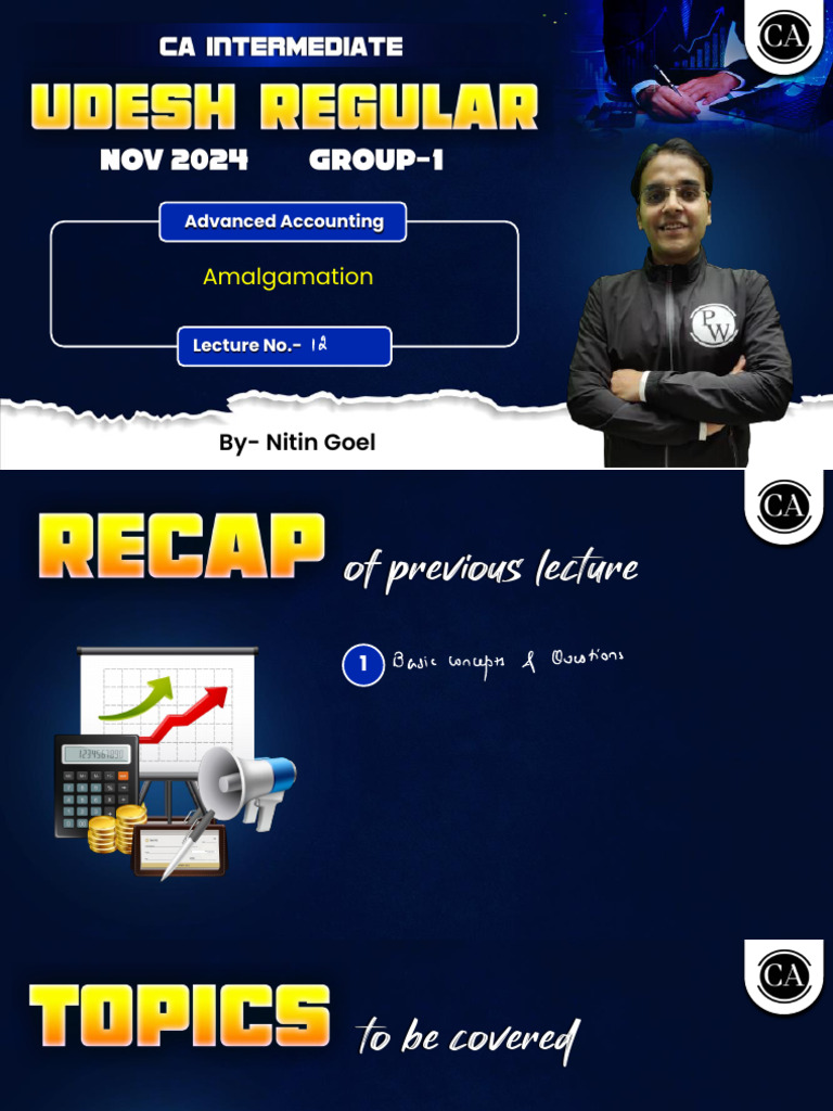 Amalgamation Including AS 14 12 - Class Notes | PDF | Equity (Finance ...