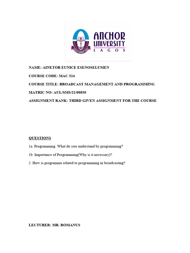 Broadcast Management and Programming | PDF | Target Audience | Audience Measurement