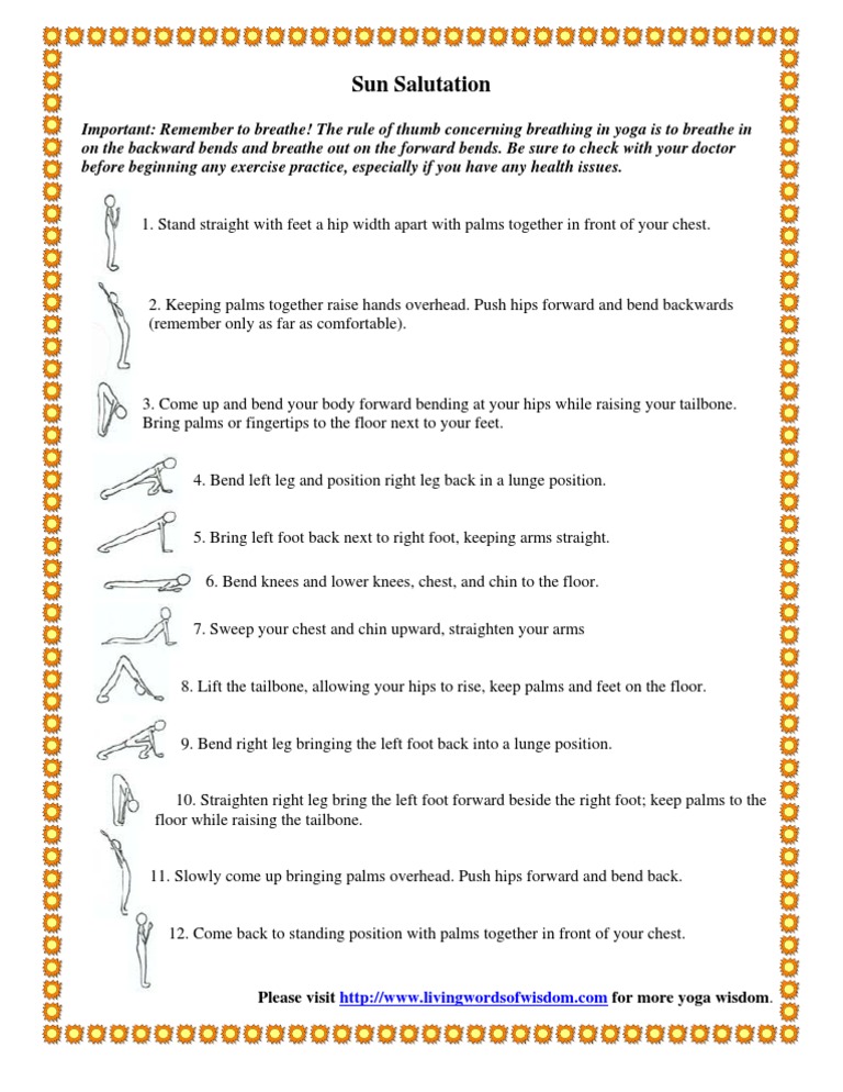 Yoga Sun Salutation Guide | PDF