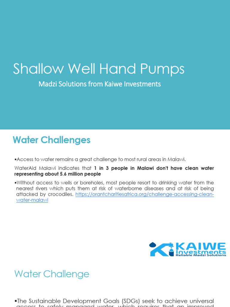 Shallow Well Pumps Proposal PEGO | PDF | Drinking Water | Fresh Water